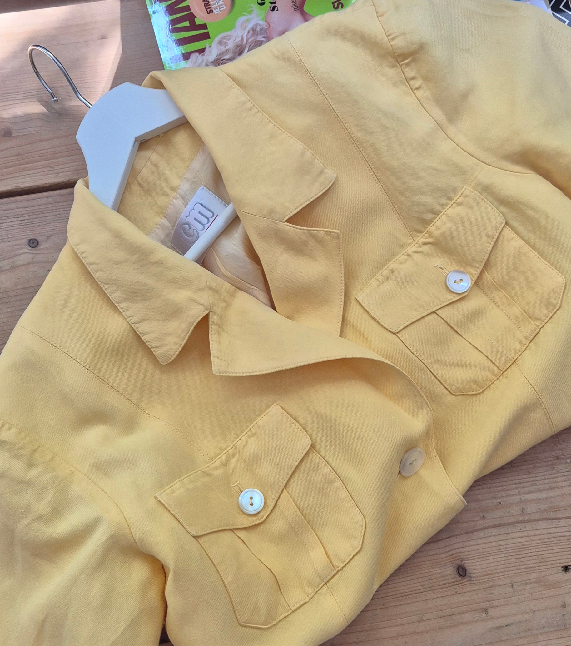butter yellow vintage top, lan i viskoza – Mishka Boutique